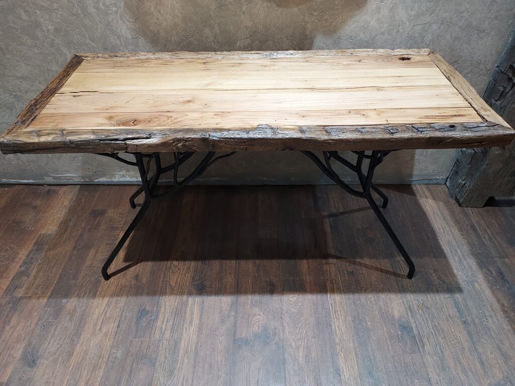 Live Edge Wormy Chestnut Hallway Table | Peakswood Custom Furniture